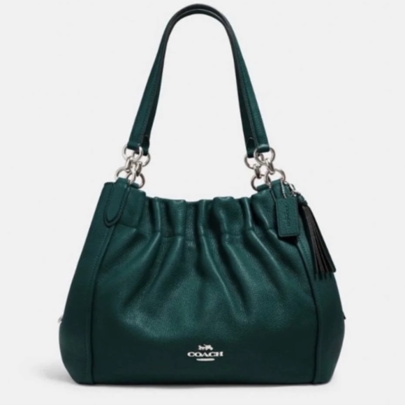 Coach | Bags | Coach Leather Maya Shoulder Bag Green | Poshmark